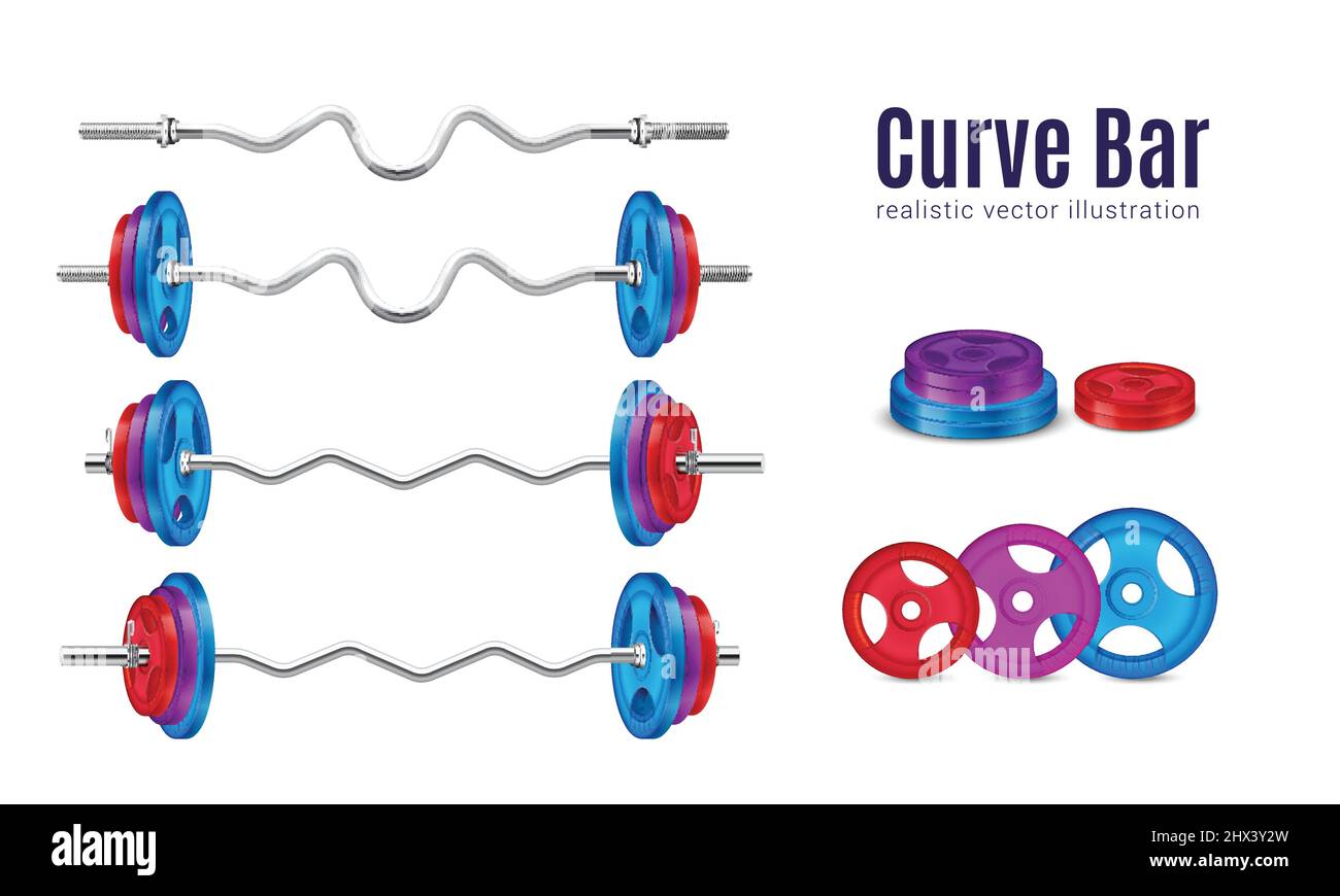 Curved barbell Stock Vector Images - Alamy