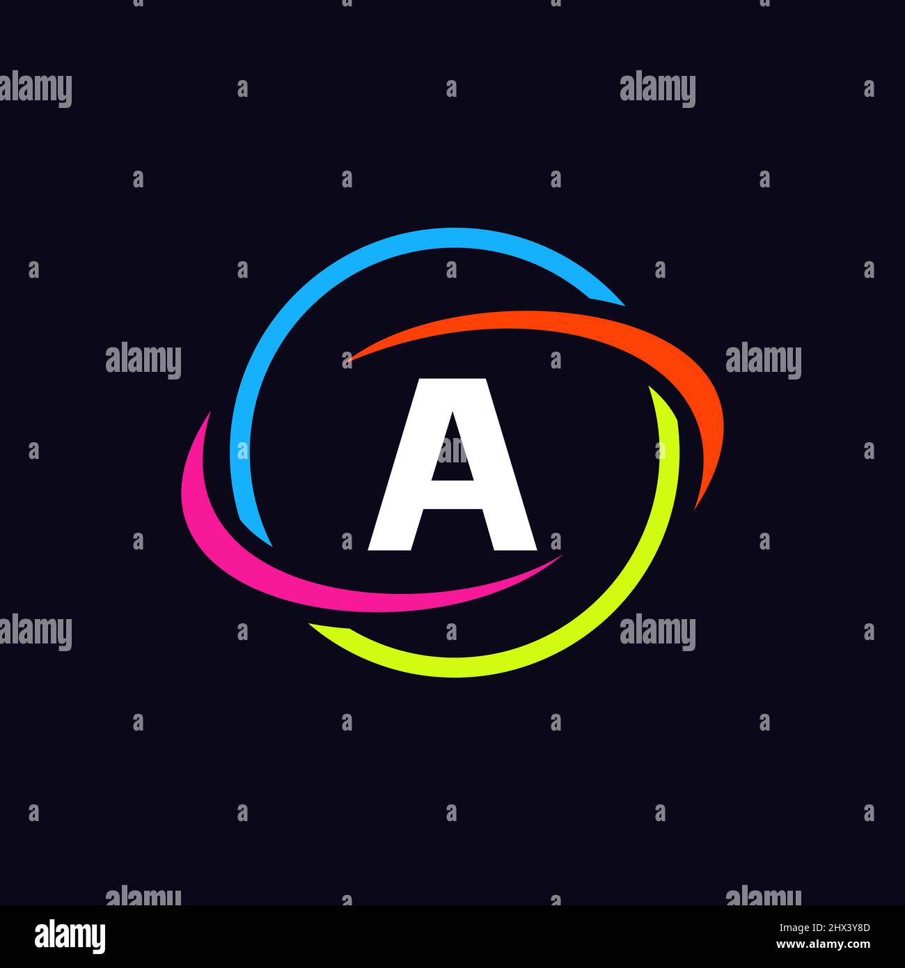 Technology Logo Design On A Letter Concept. Letter A Technology Logo ...