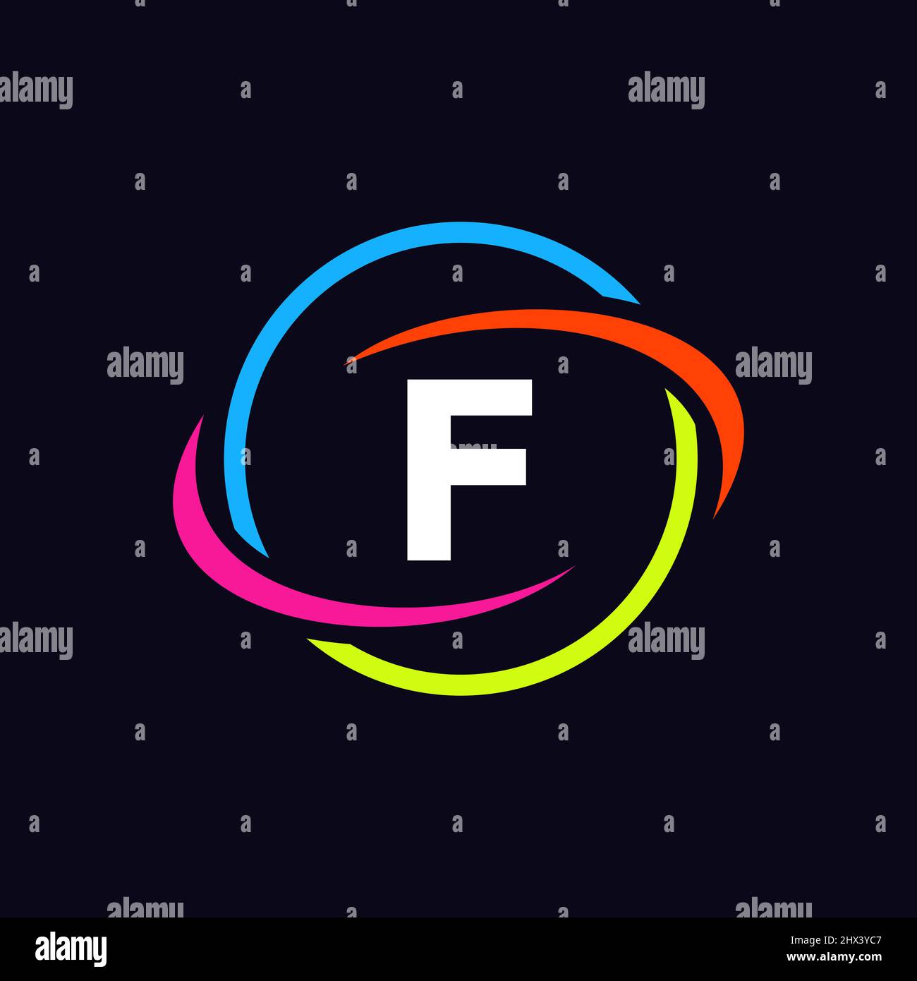 Technology Logo Design On F Letter Concept. Letter F Technology Logo ...