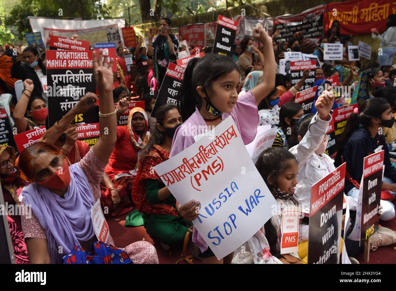 Women during the rally to demand gender equality, better working ...