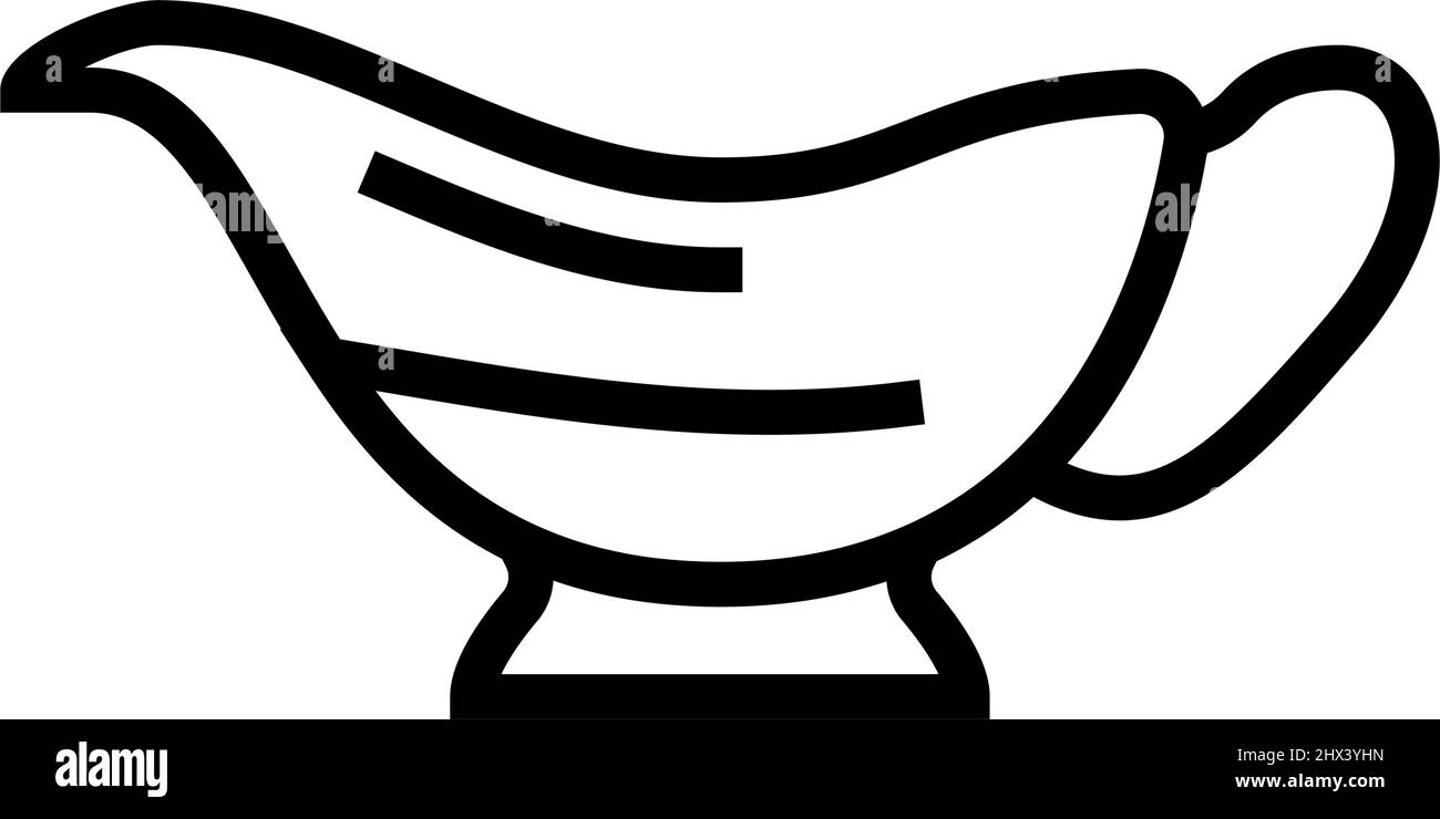 gravy boat line icon vector illustration Stock Vector Image & Art - Alamy