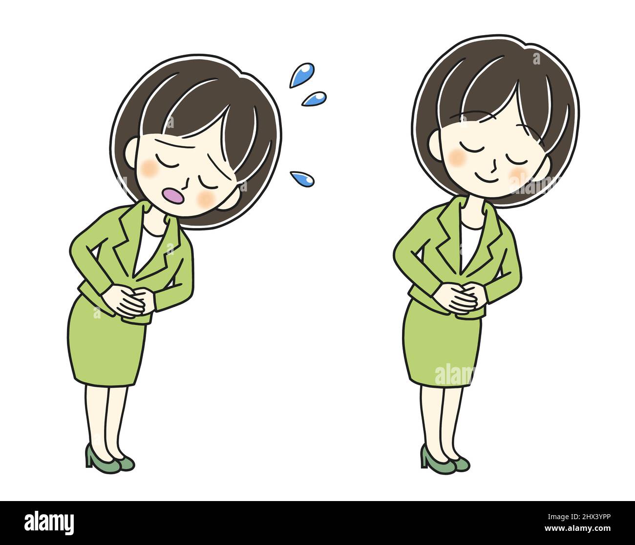 Japanese apology bowing hi-res stock photography and images - Alamy