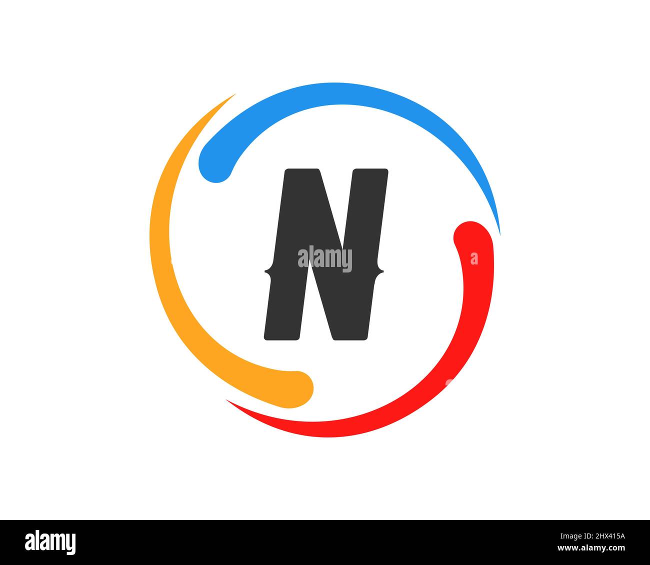 Technology Logo Design On N Letter Concept. Letter N Technology Logo ...