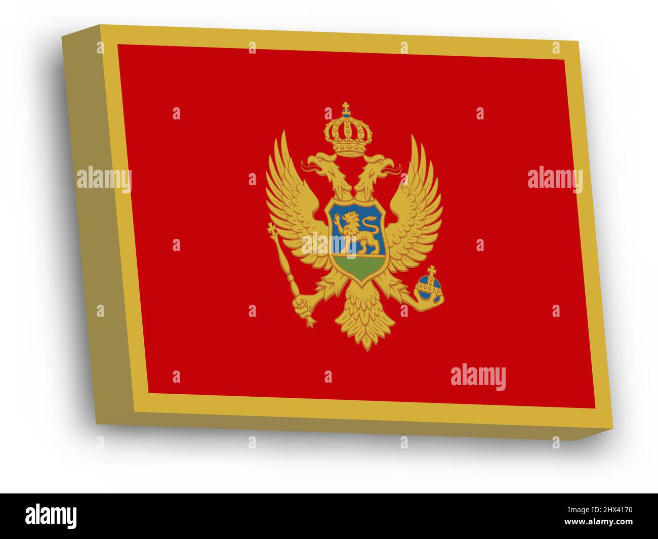 3D vector flag of Montenegro Stock Vector Image & Art - Alamy