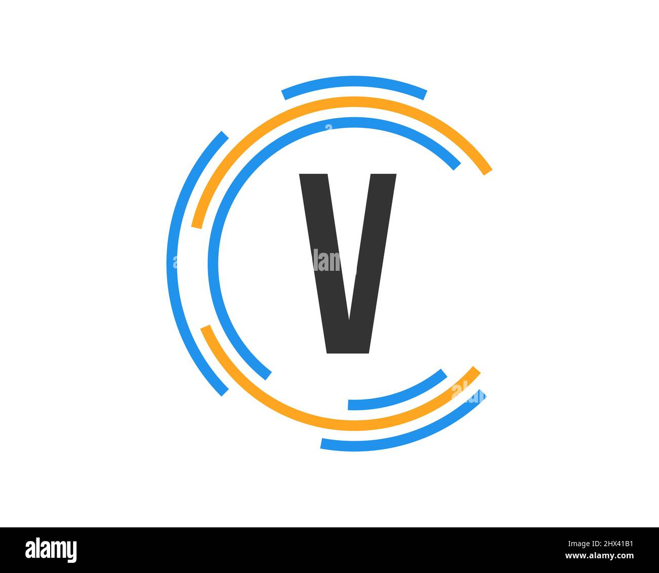 Technology Logo Design On V Letter Concept. Letter V Technology Logo ...