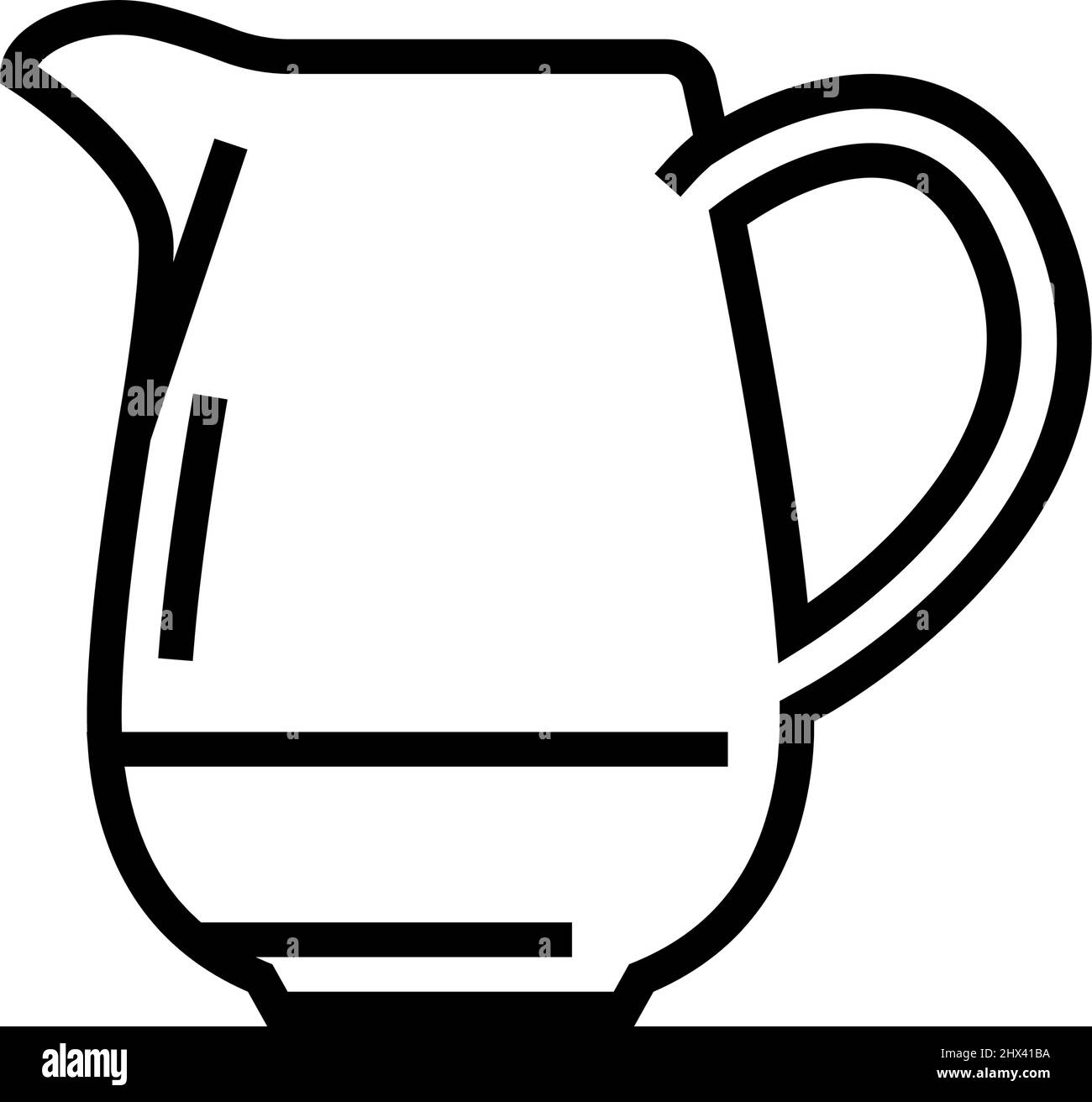 cream jug line icon vector illustration Stock Vector Image & Art - Alamy