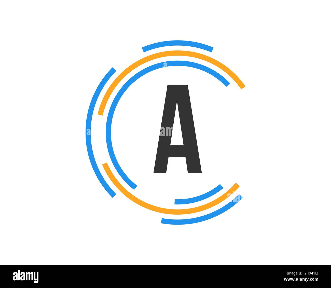 Technology Logo Design On A Letter Concept. Letter A Technology Logo ...