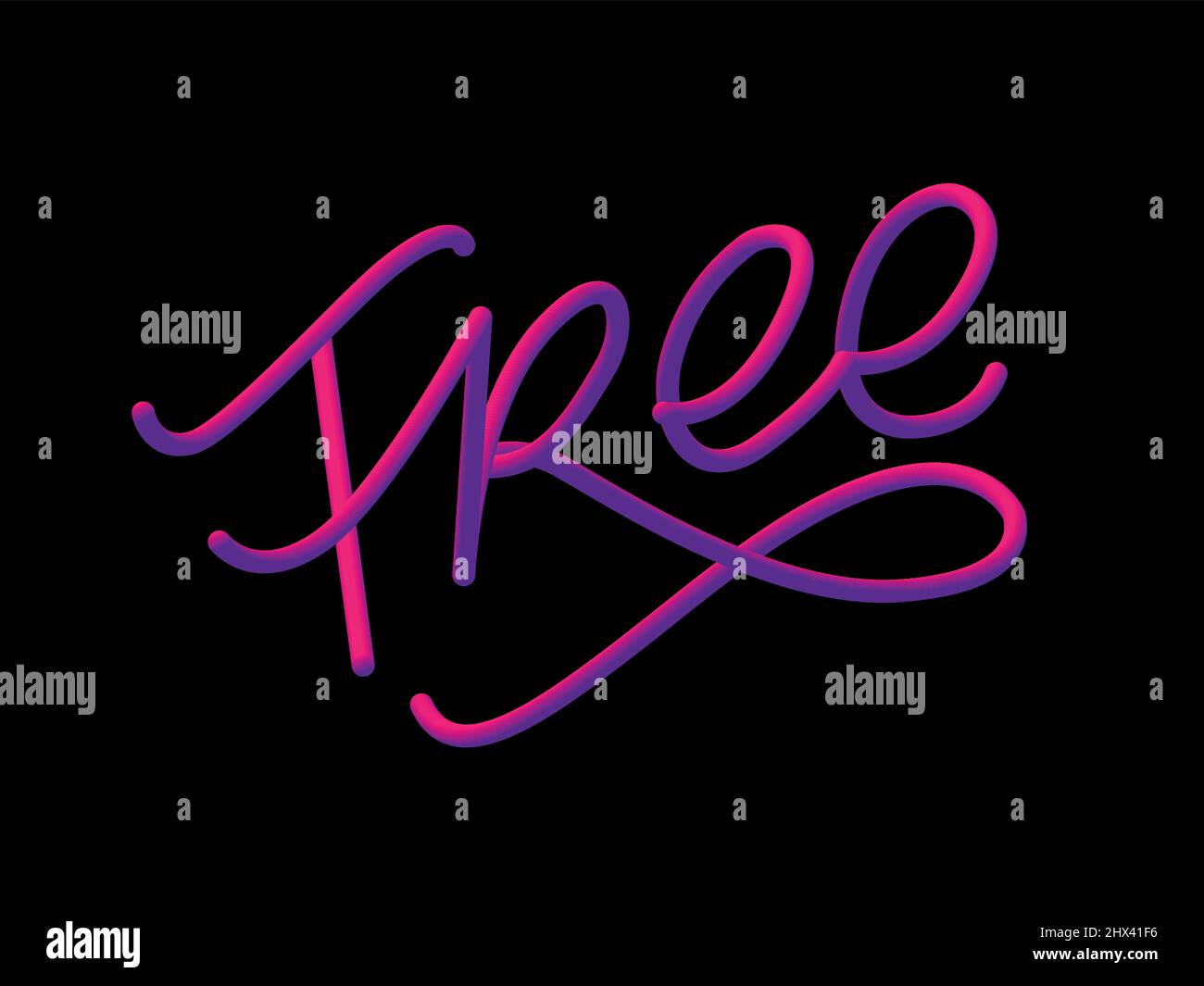 Free hand written lettering. Vector calligraphy Stock Vector Image ...