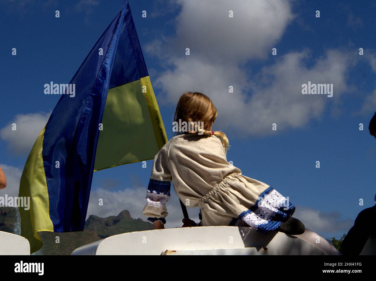 Spain. 06th Mar, 2022. Dozens of Ukrainians living on the island of ...