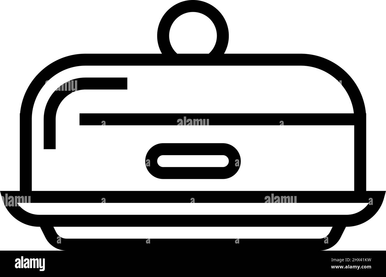 butter dish line icon vector illustration Stock Vector Image & Art - Alamy