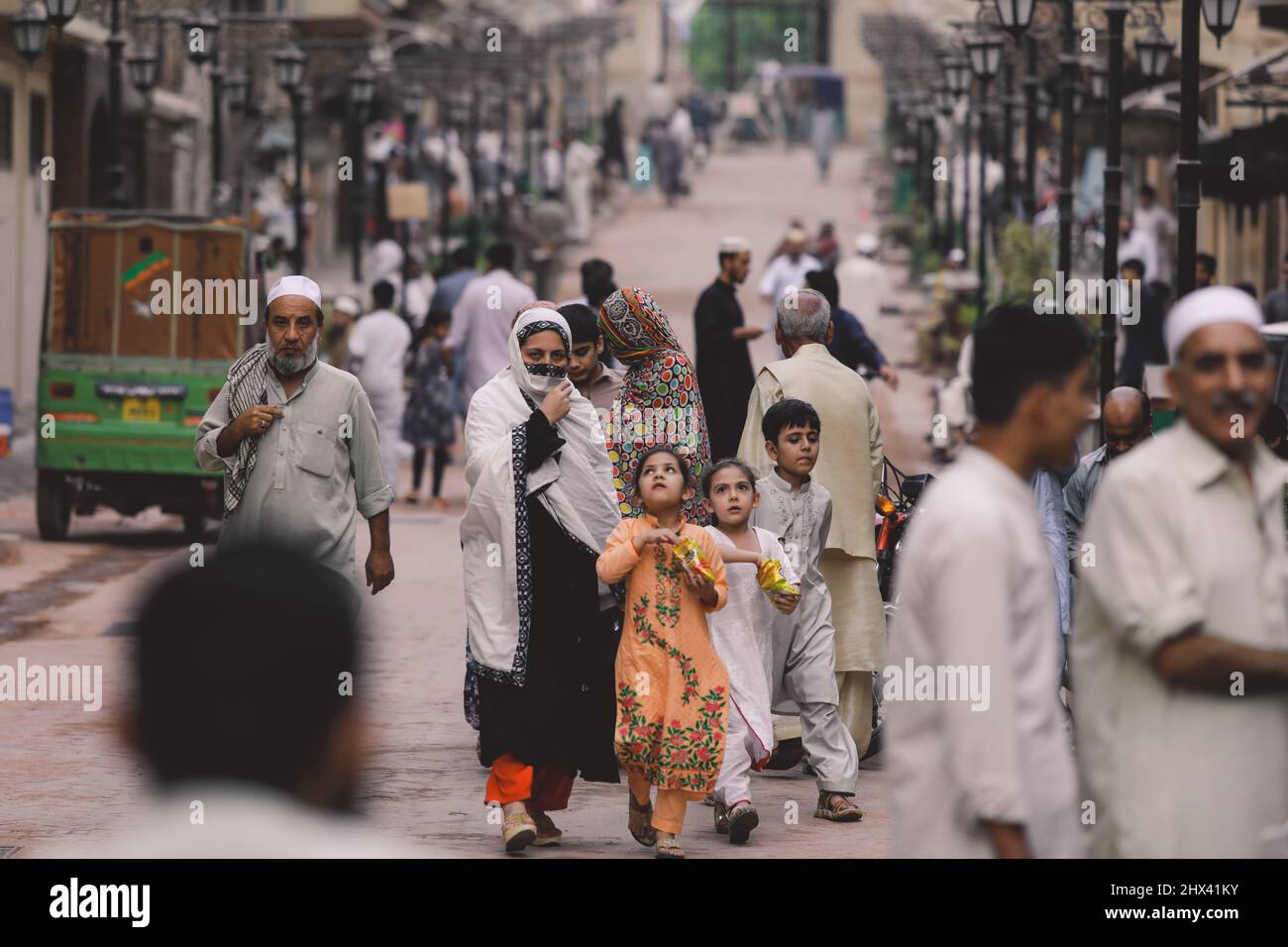 Local People on the Peshawar City Center Crowded Streets Stock Photo ...