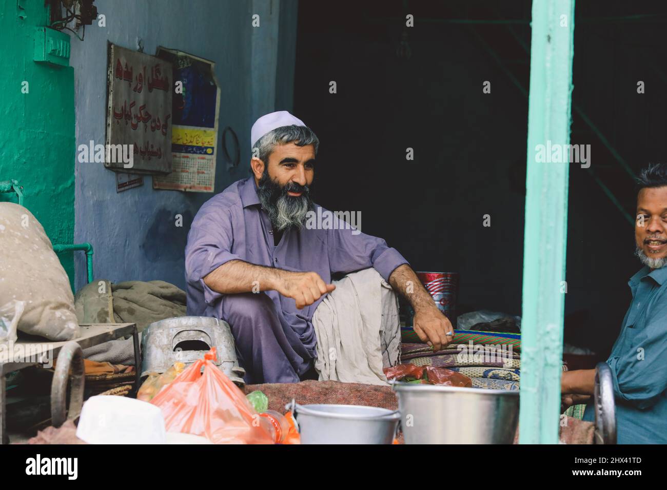 Portrait of the Pakistan Seller Man in the Peshawar City Central Market ...