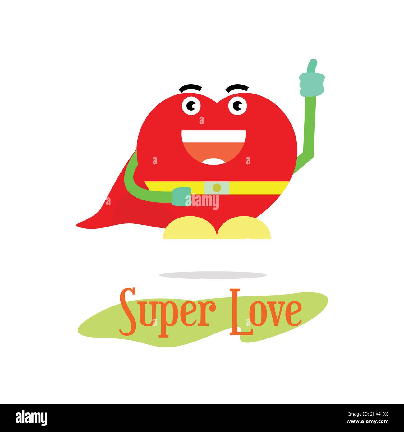 mascot super hero cheerful love Stock Vector Image & Art - Alamy