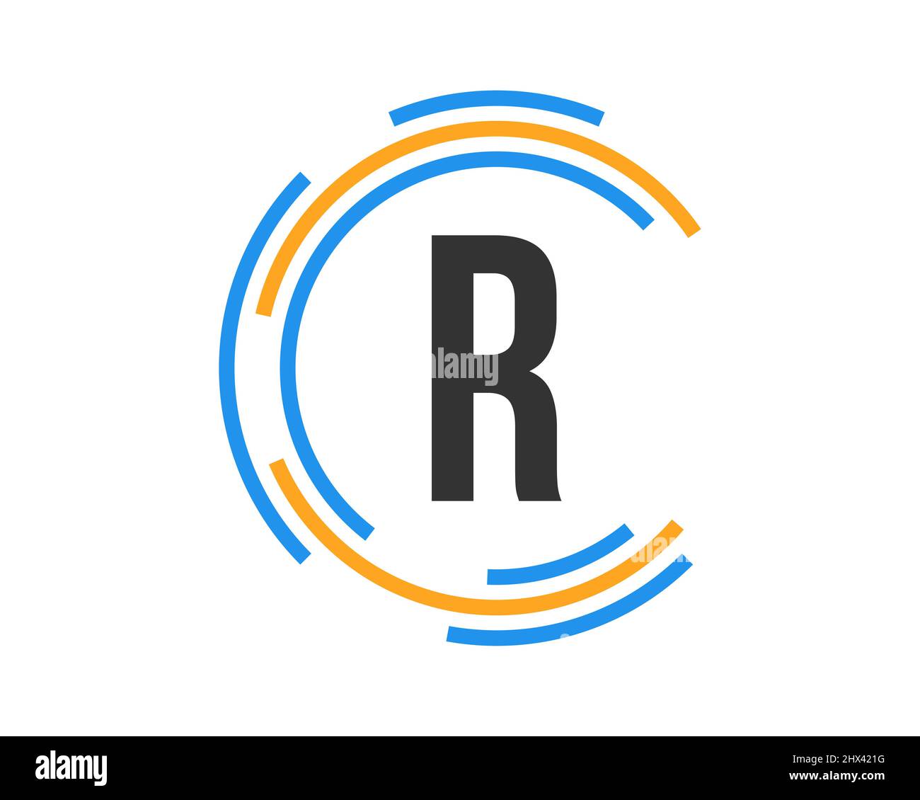 Technology Logo Design On R Letter Concept. Letter R Technology Logo ...