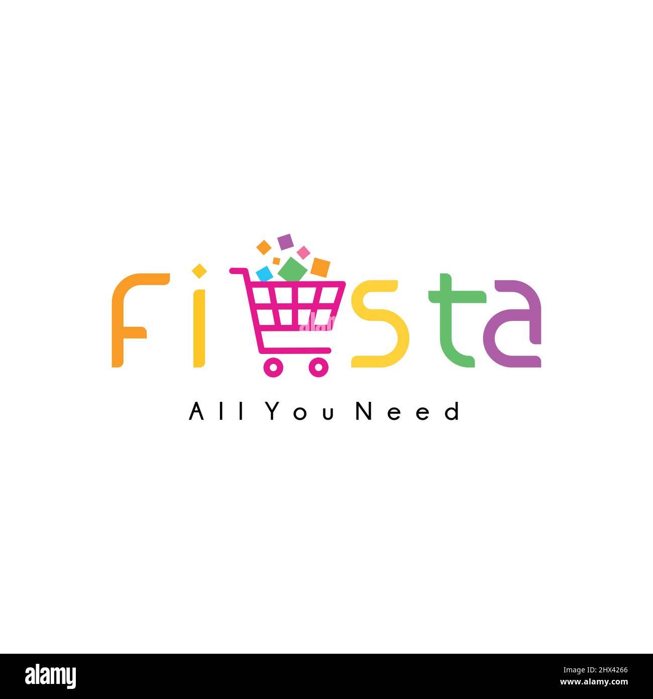 Modern and colorful shopping company logo Stock Vector Image & Art - Alamy