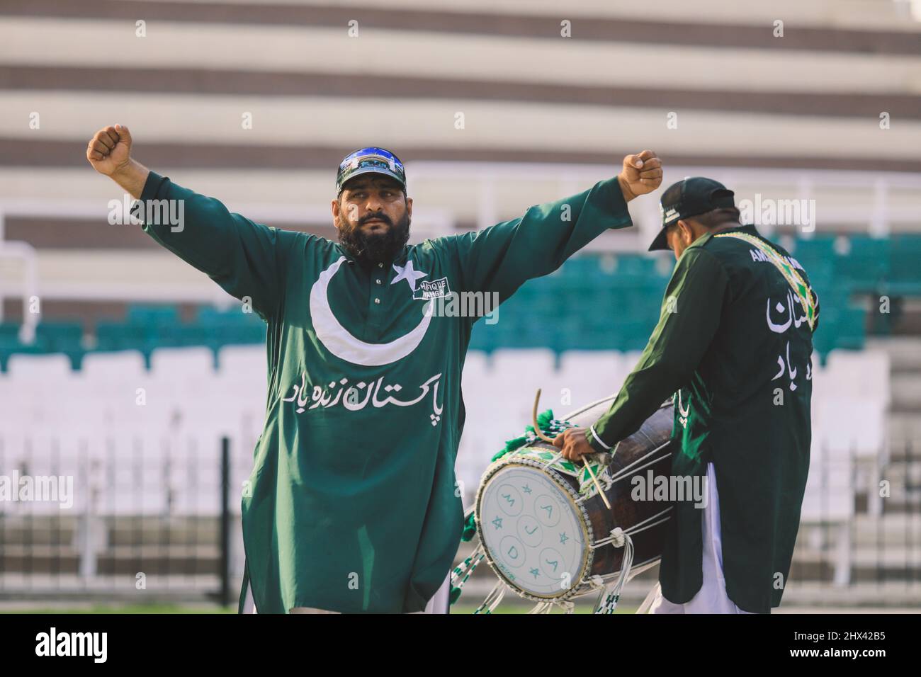 Pakistan Soldiers in Bright Military Uniform on the Wagah Attari Border ...