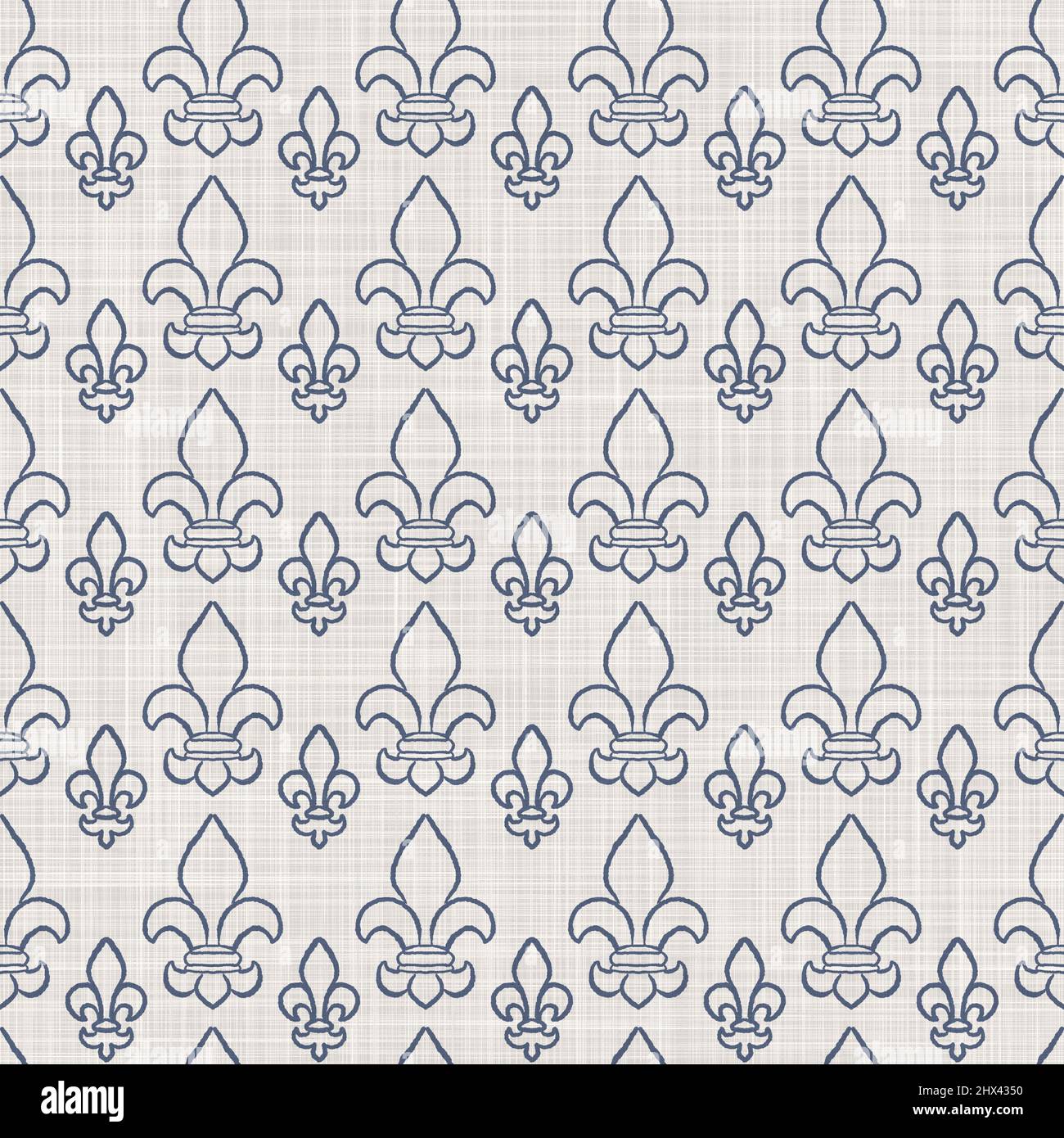 French fleur de lis royal lily seamless pattern. Farmhouse cottage ...
