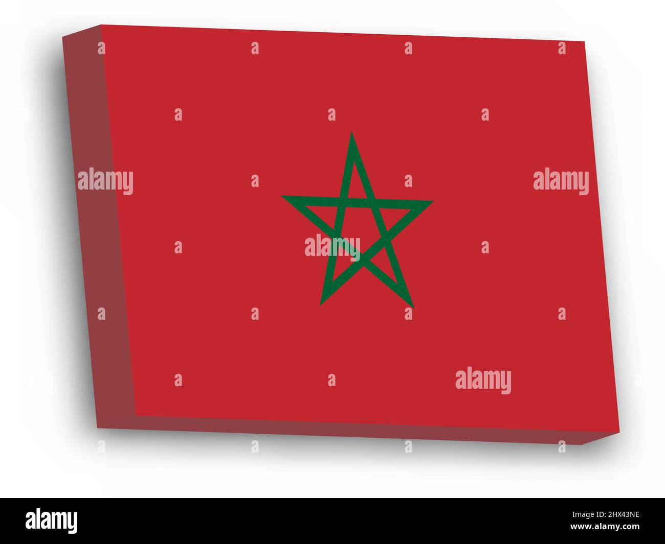 3D vector flag of Morocco Stock Vector Image & Art - Alamy