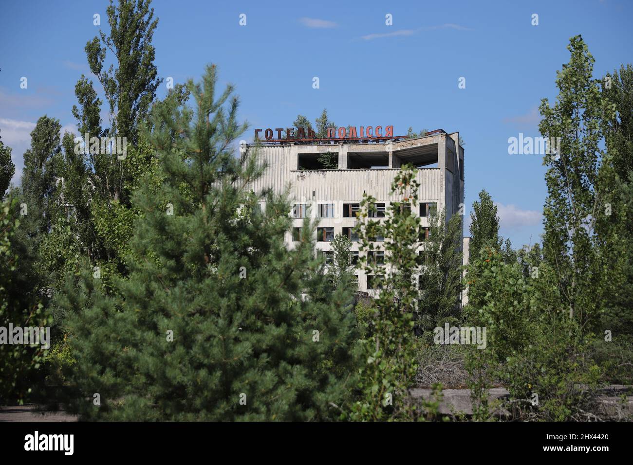 Hotel Building in Pripyat Town in Chernobyl Exclusion Zone, Chernobyl ...