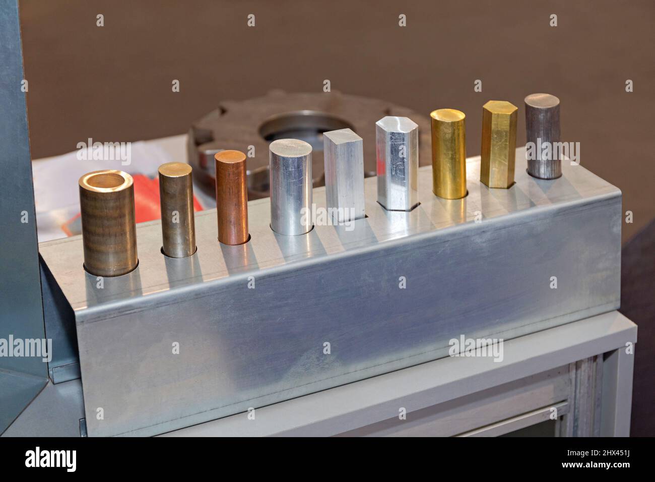 Various Metal Pipe Tube Material Samples Construction Industry Stock ...