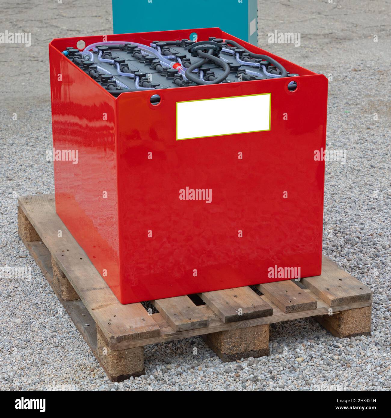 Lead Acid Battery Pack in Box at Pallet Transport Stock Photo - Alamy
