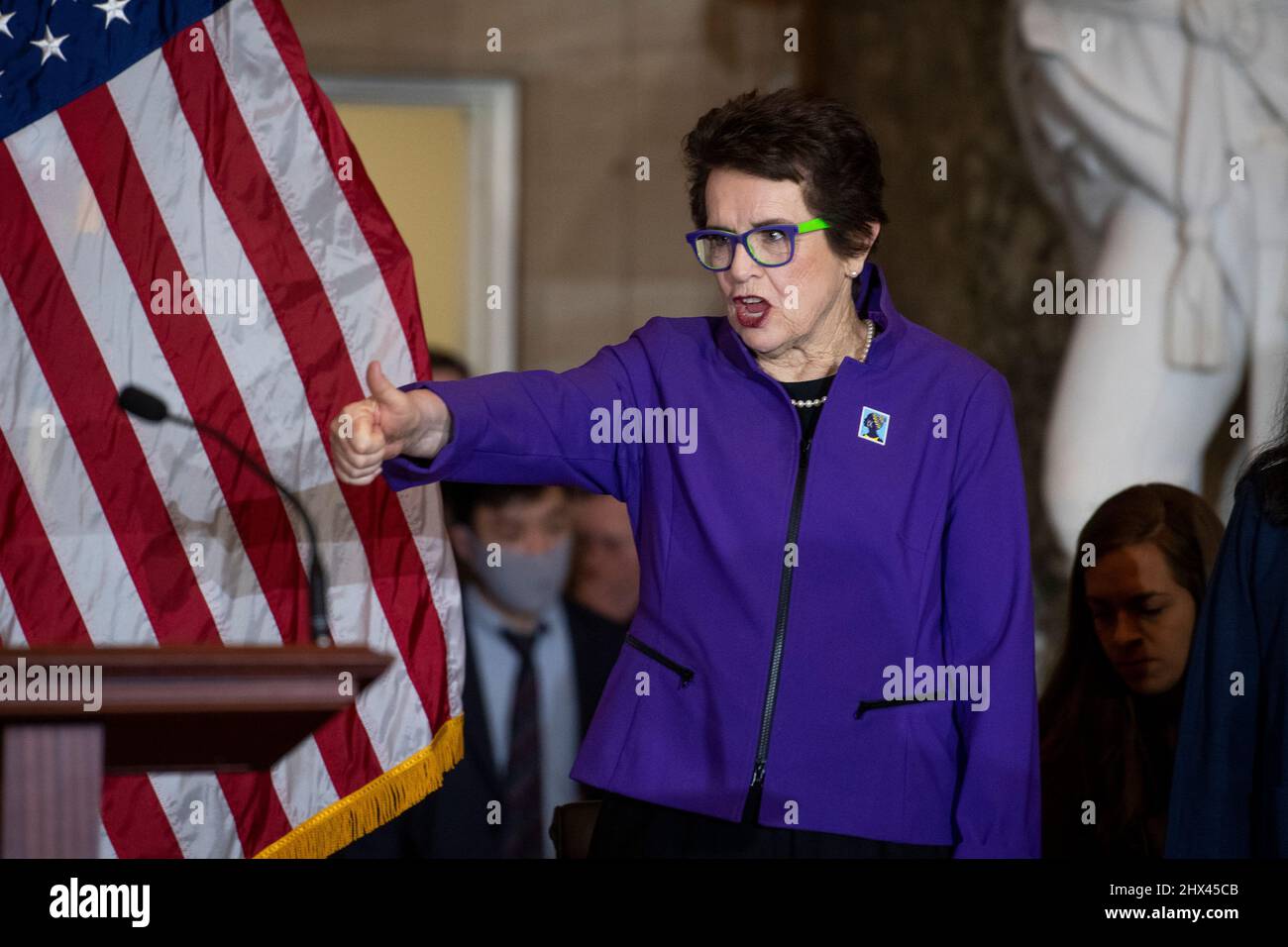 Tennis legend Billy Jean King arrives for an annual Women's History ...