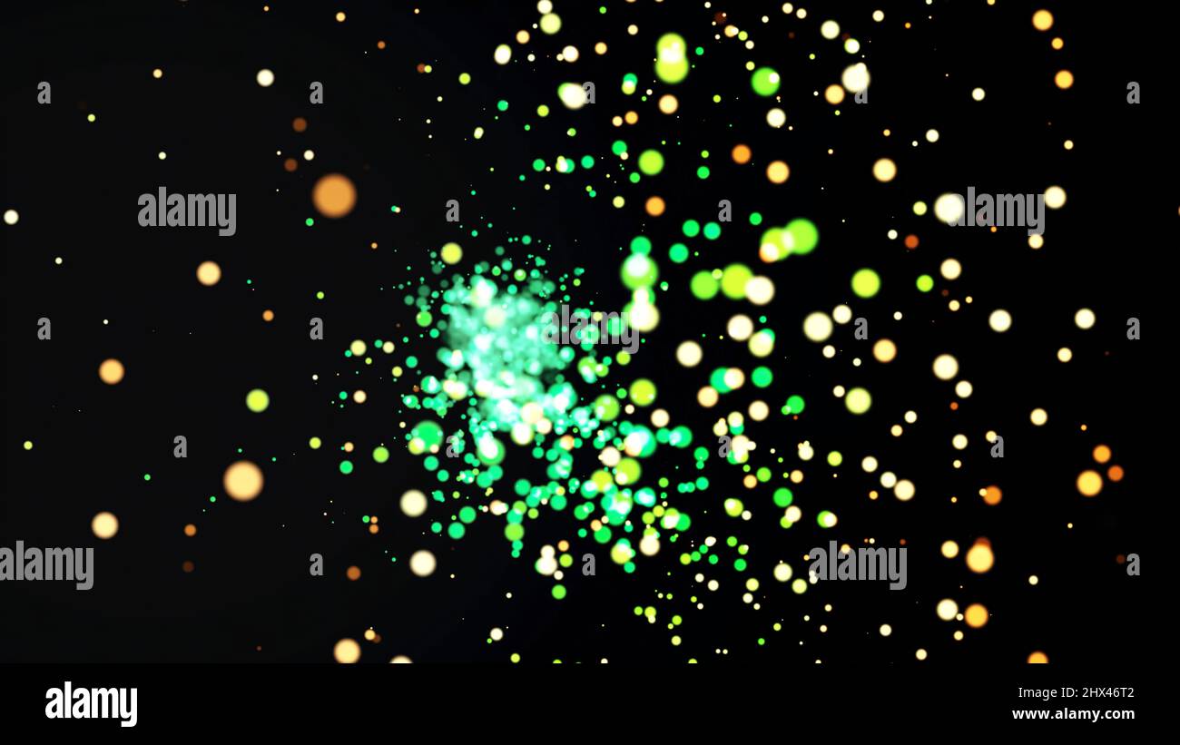 A slick modern motion graphics animation of an exploding, calmness ...