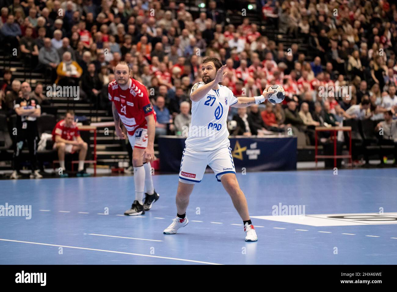 Aalborg, Denmark. 09th Mar, 2022. Ivan Cupic (27) of HC PPD Zagreb seen ...