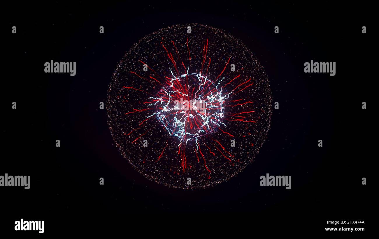 Beautiful Star Exploding And Transforming Into Thousands Of Small