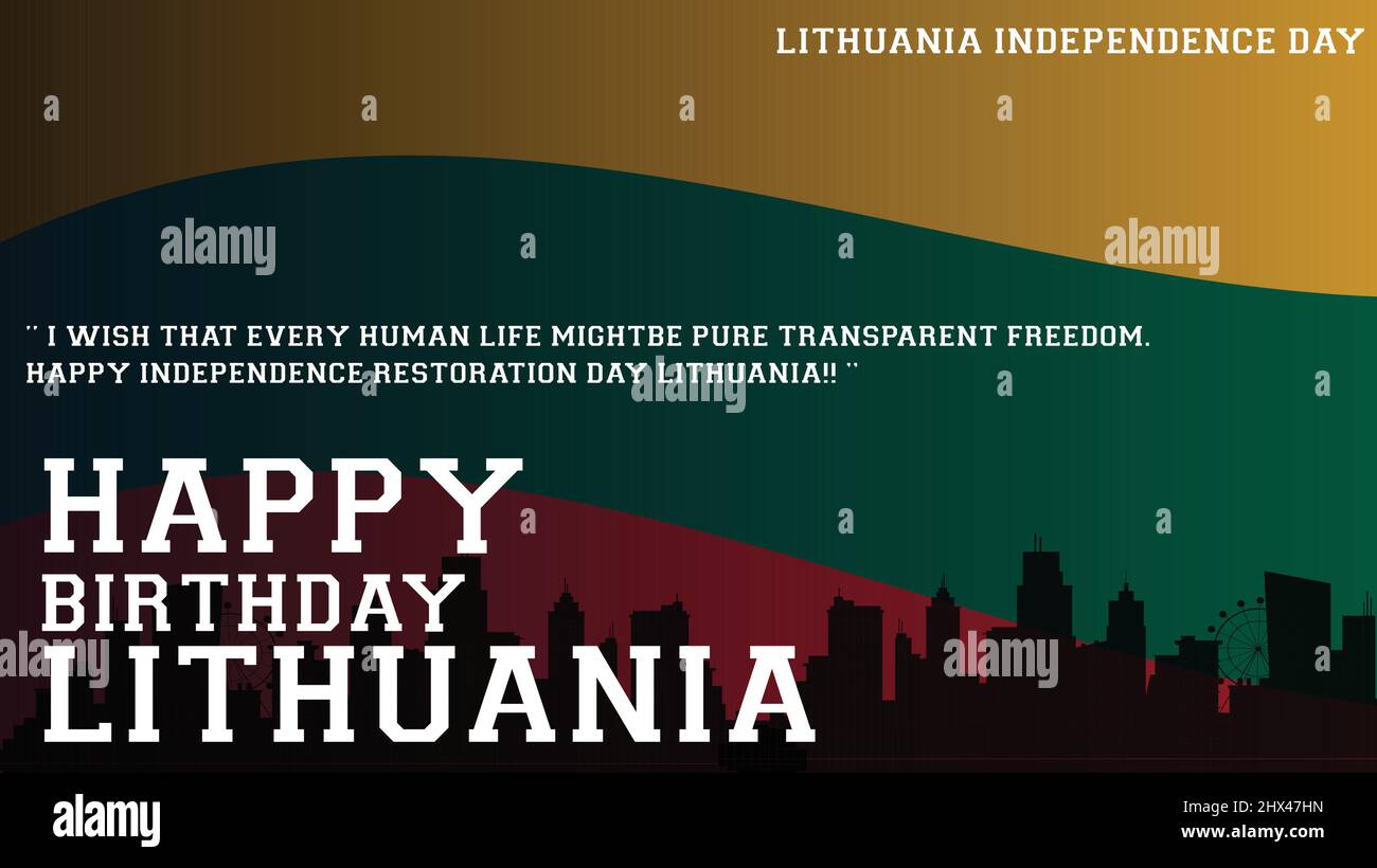 Lithuanian flag vector vectors hi-res stock photography and images - Alamy