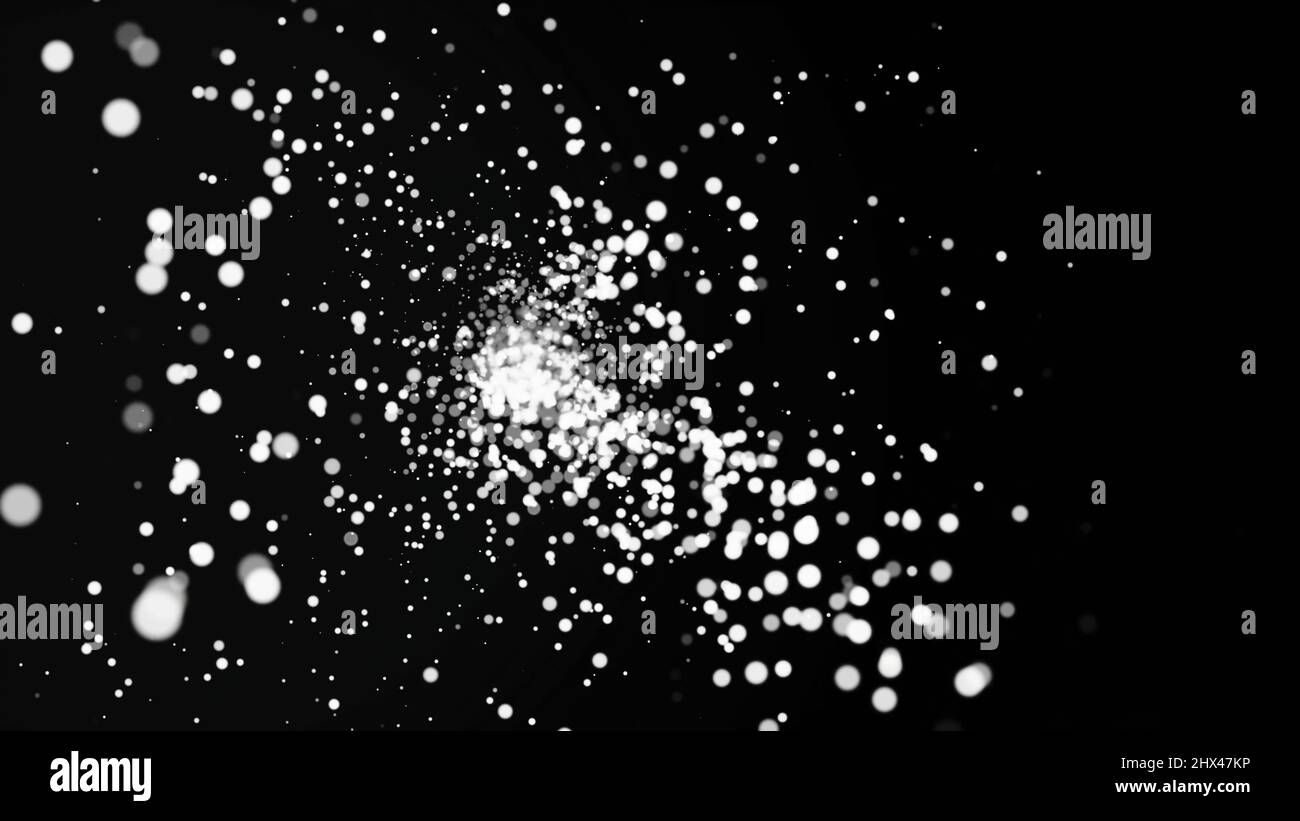 A slick modern motion graphics animation of an exploding, calmness ...