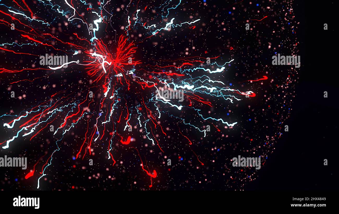 Beautiful Star Exploding And Transforming Into Thousands Of Small