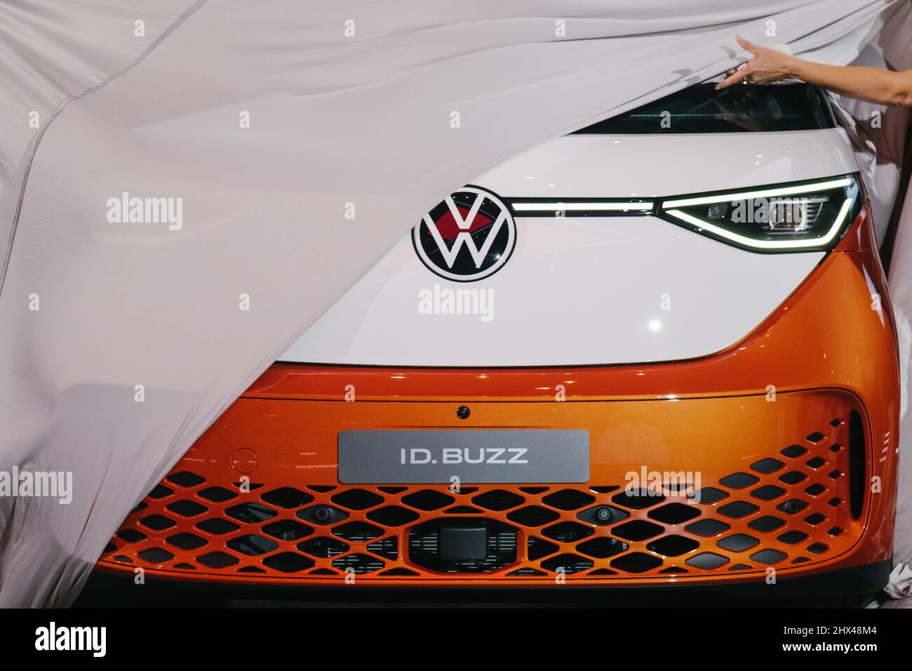 Hanover, Germany. 09th Mar, 2022. An electric Volkswagen ID.Buzz is ...