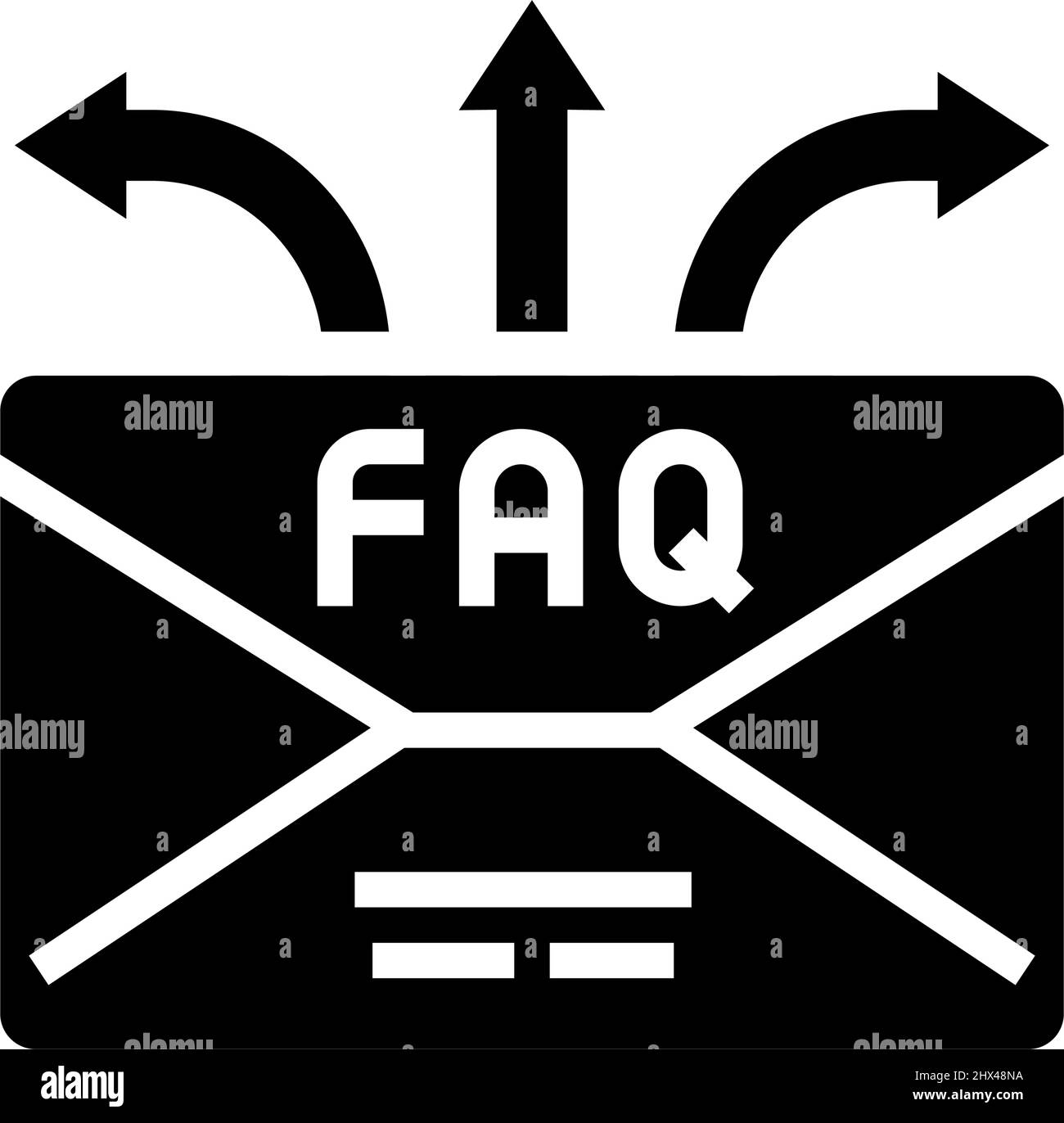 faq frequently asked questions glyph icon vector illustration Stock ...