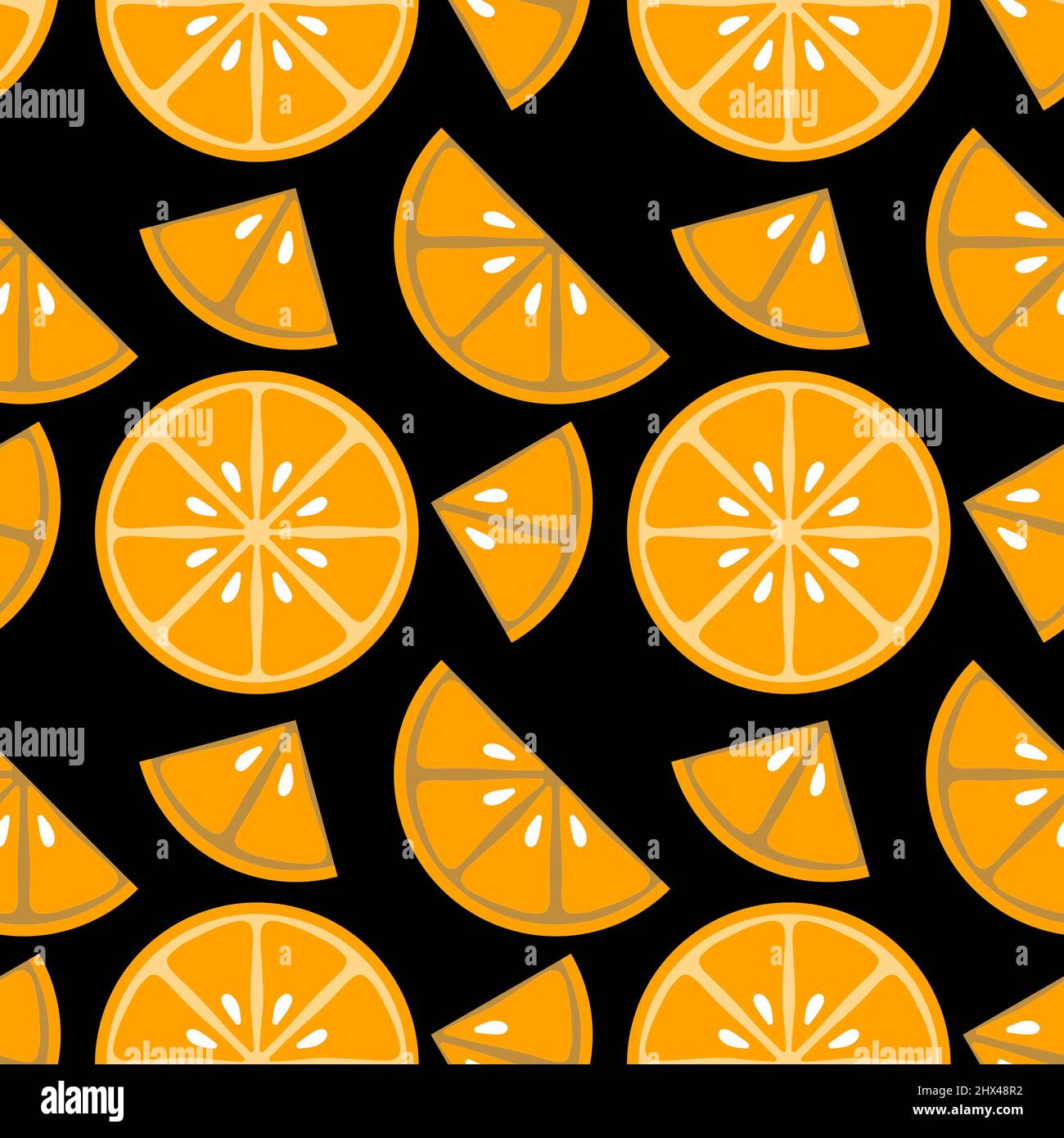 Summer fruit seamless lemon orange pattern for textiles and packaging ...