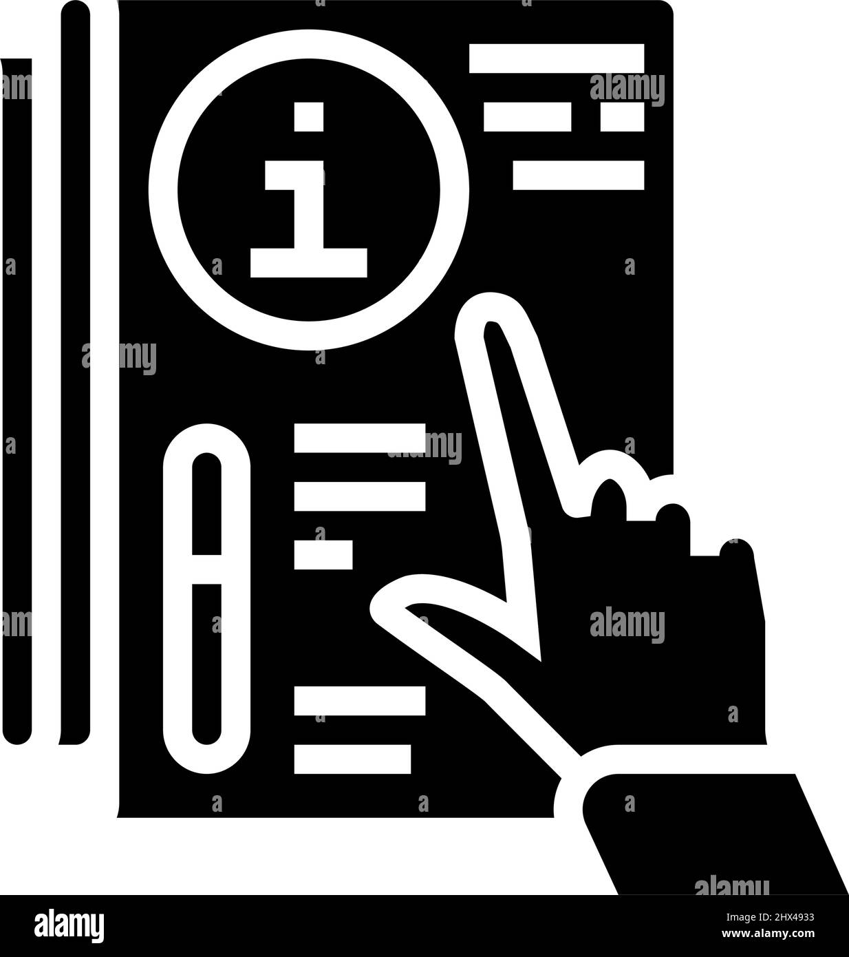 guide information glyph icon vector illustration Stock Vector Image ...