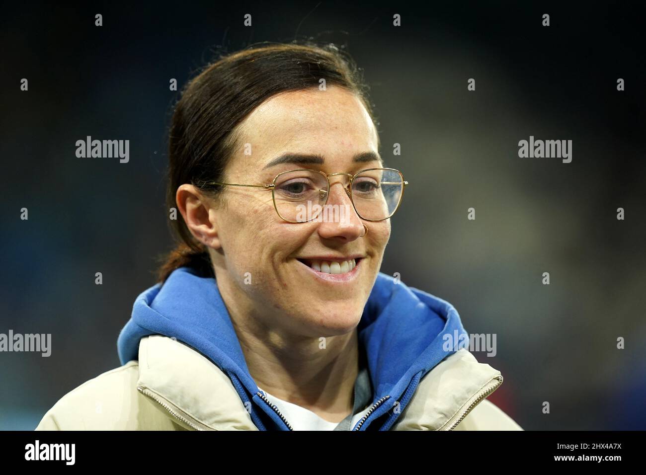 Lucy Bronze pitch side prior to the UEFA Champions League round of ...