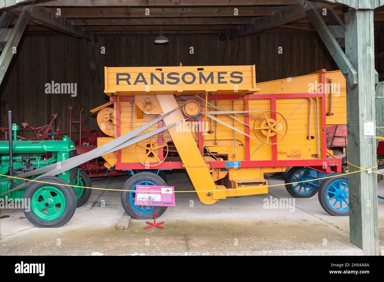 York.Yorkshire.United Kingdom.February 16th 2022.A Ransomes threshing ...
