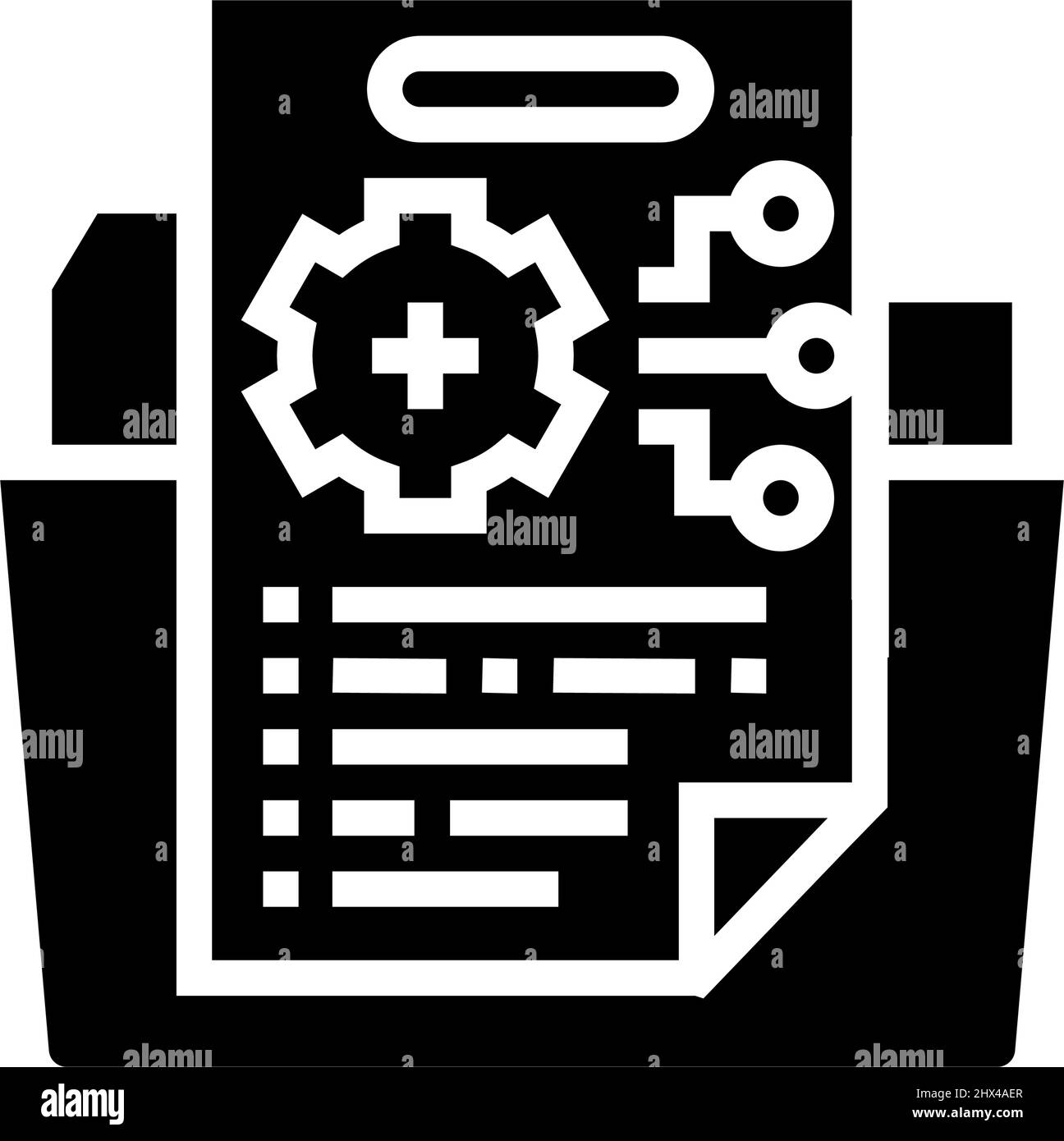 technical information glyph icon vector illustration Stock Vector Image ...