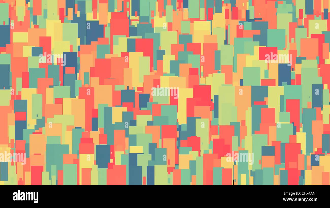 Abstract colorful rectangles pattern with random and wave motion ...