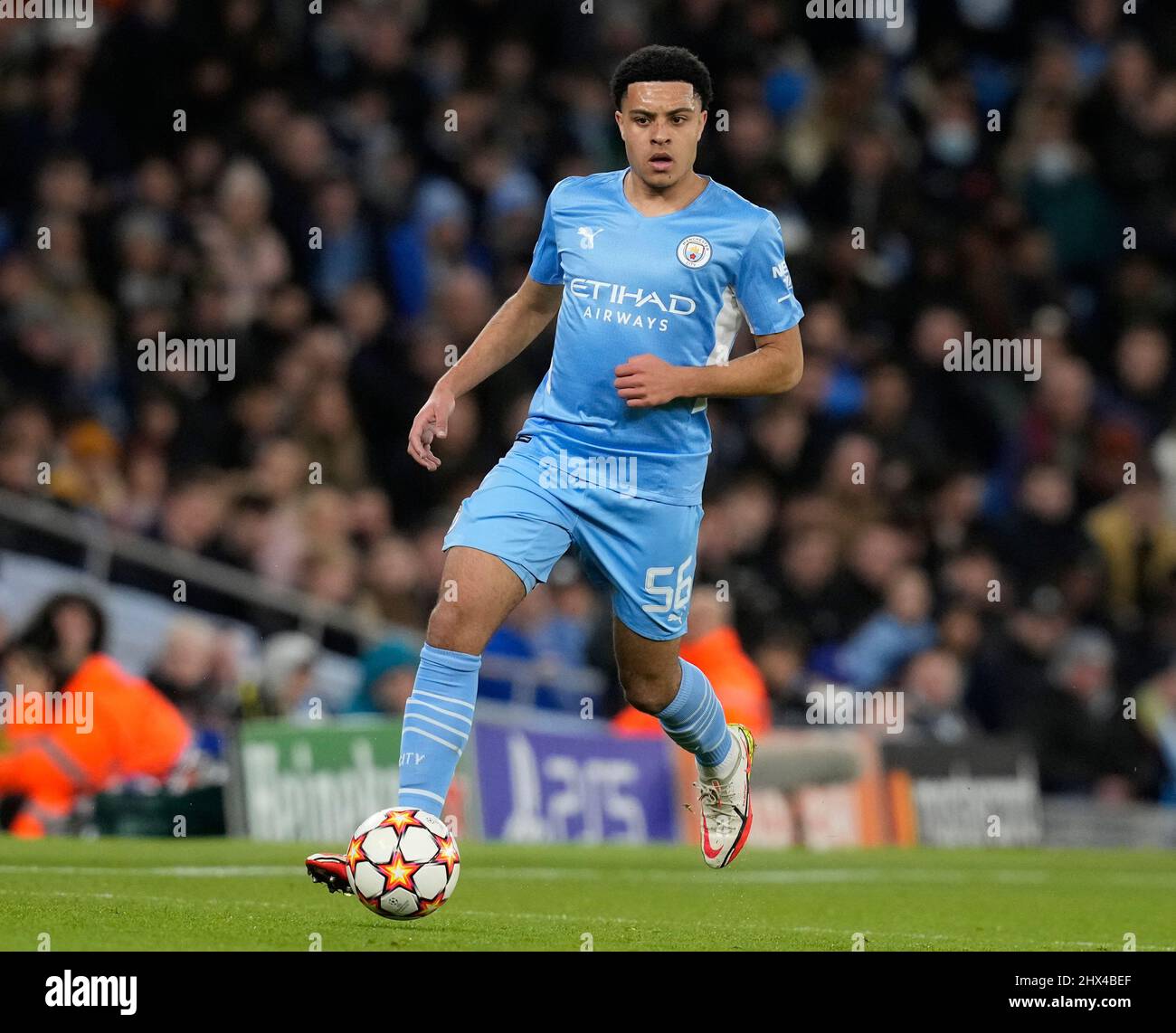 Manchester, England, 9th March 2022. Conrad Egan-Riley of Manchester ...