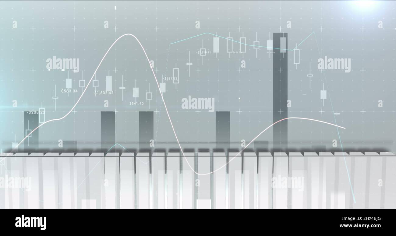 Image of data processing on white background Stock Photo - Alamy