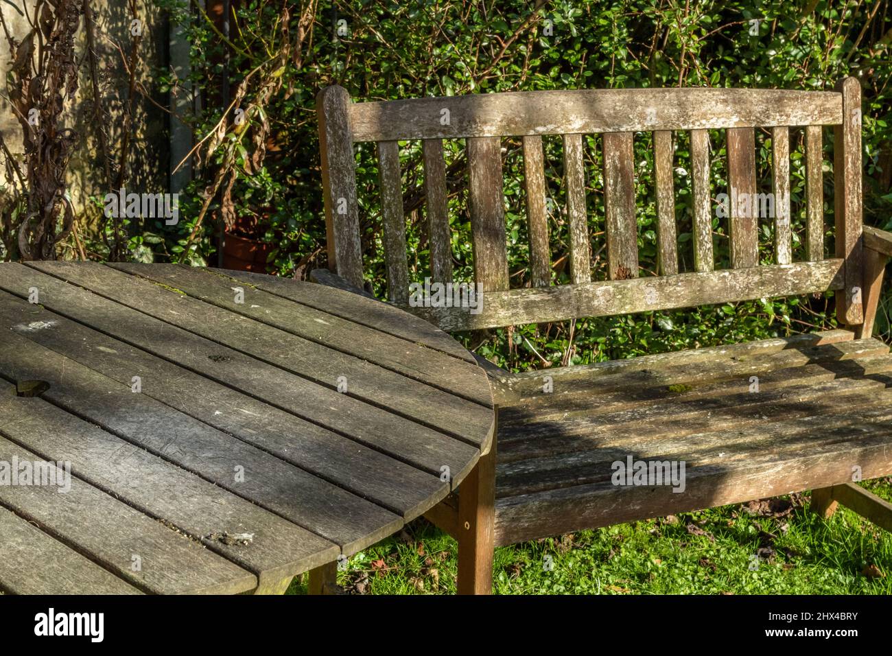 Garden furniture needing staining hi-res stock photography and images ...