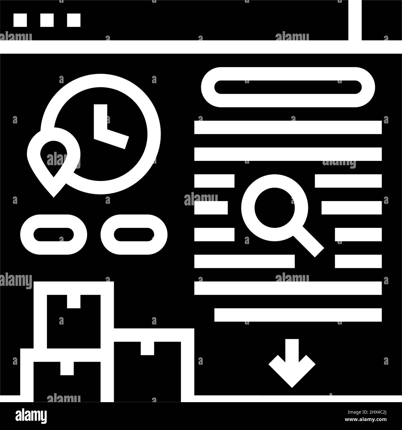 inventory movement history report glyph icon vector illustration Stock ...