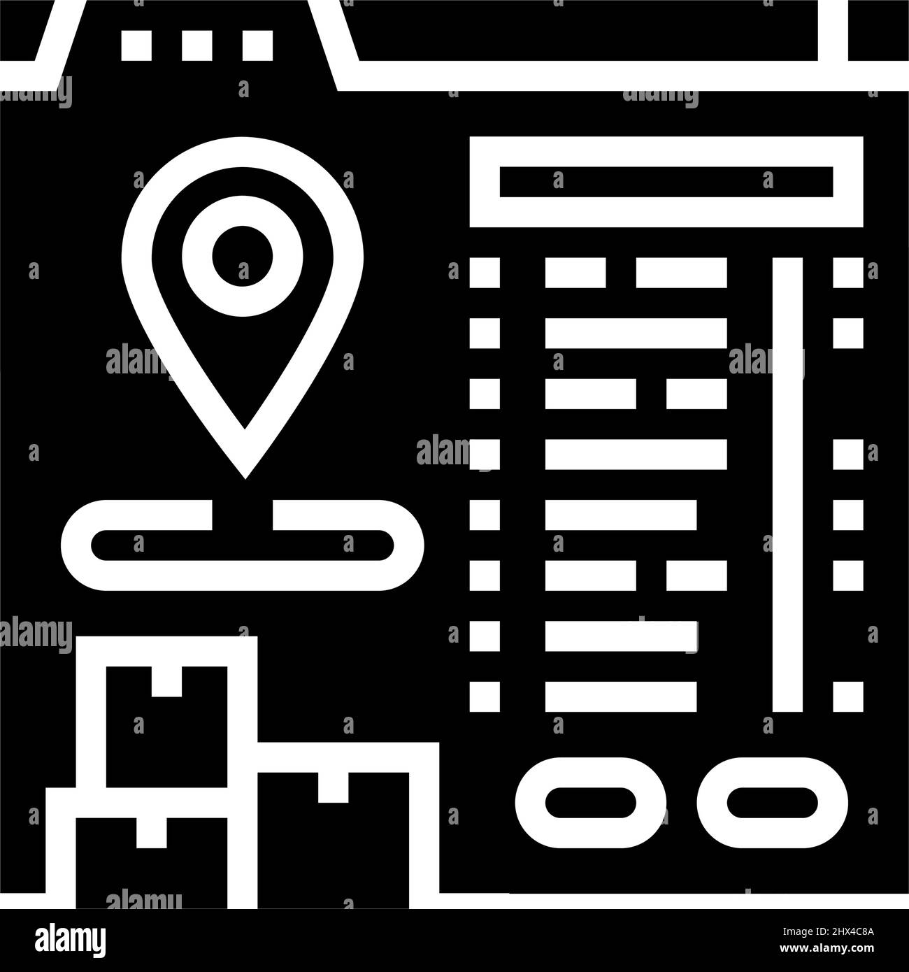 inventory movement pending report glyph icon vector illustration Stock ...