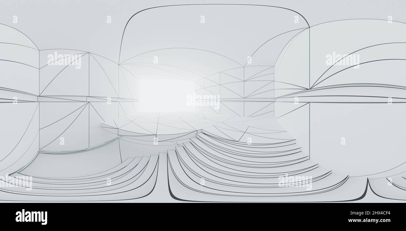 360 degree full panorama environment map of draft mock-up abstract ...