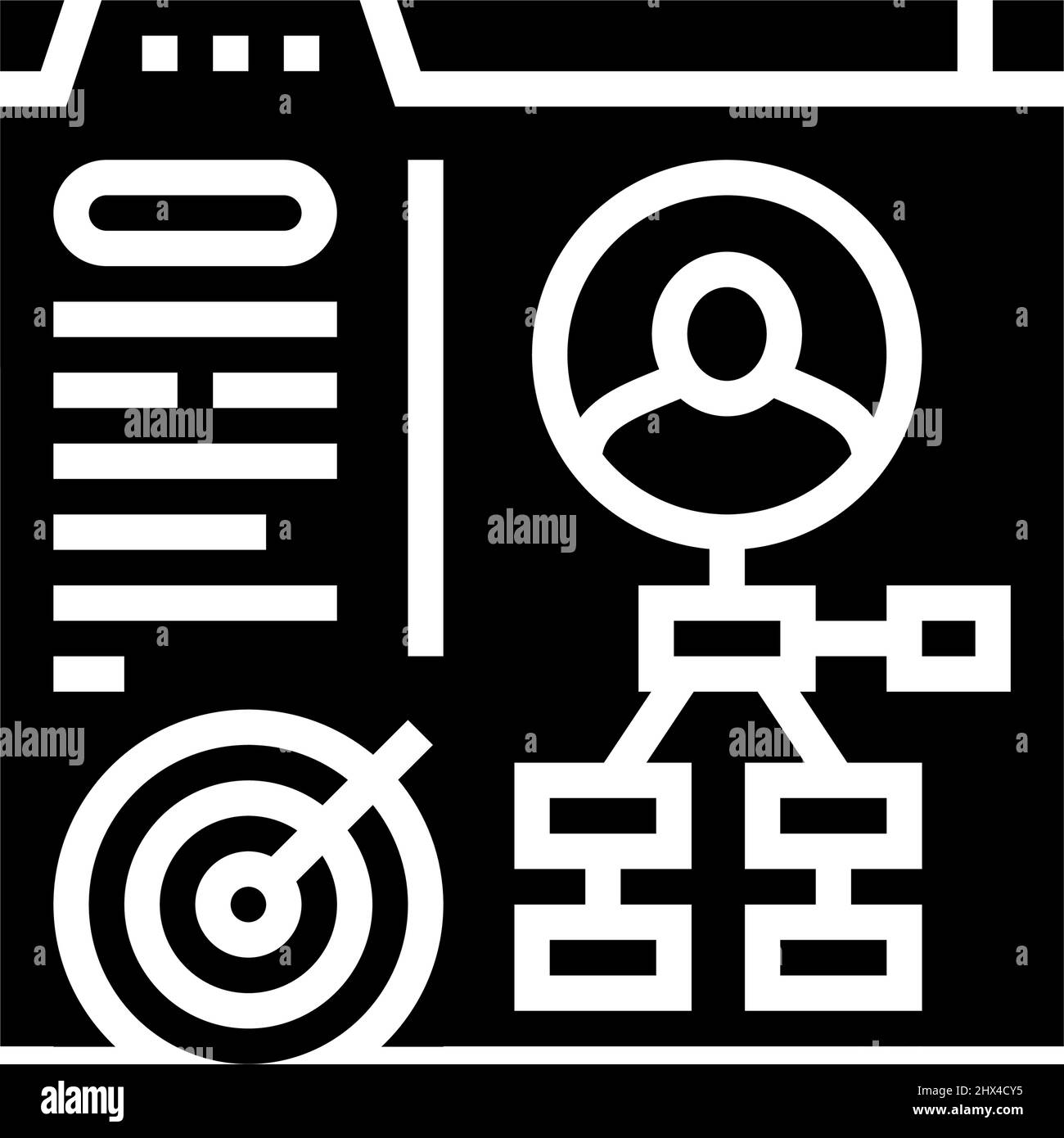 customer analytics report glyph icon vector illustration Stock Vector ...