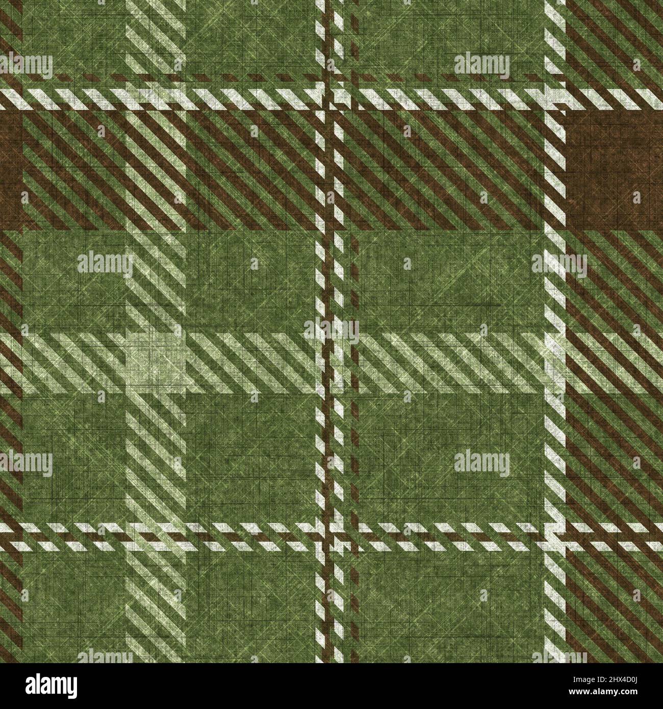 Muted green winter woven plaid texture. Seamless woolen scottish style ...