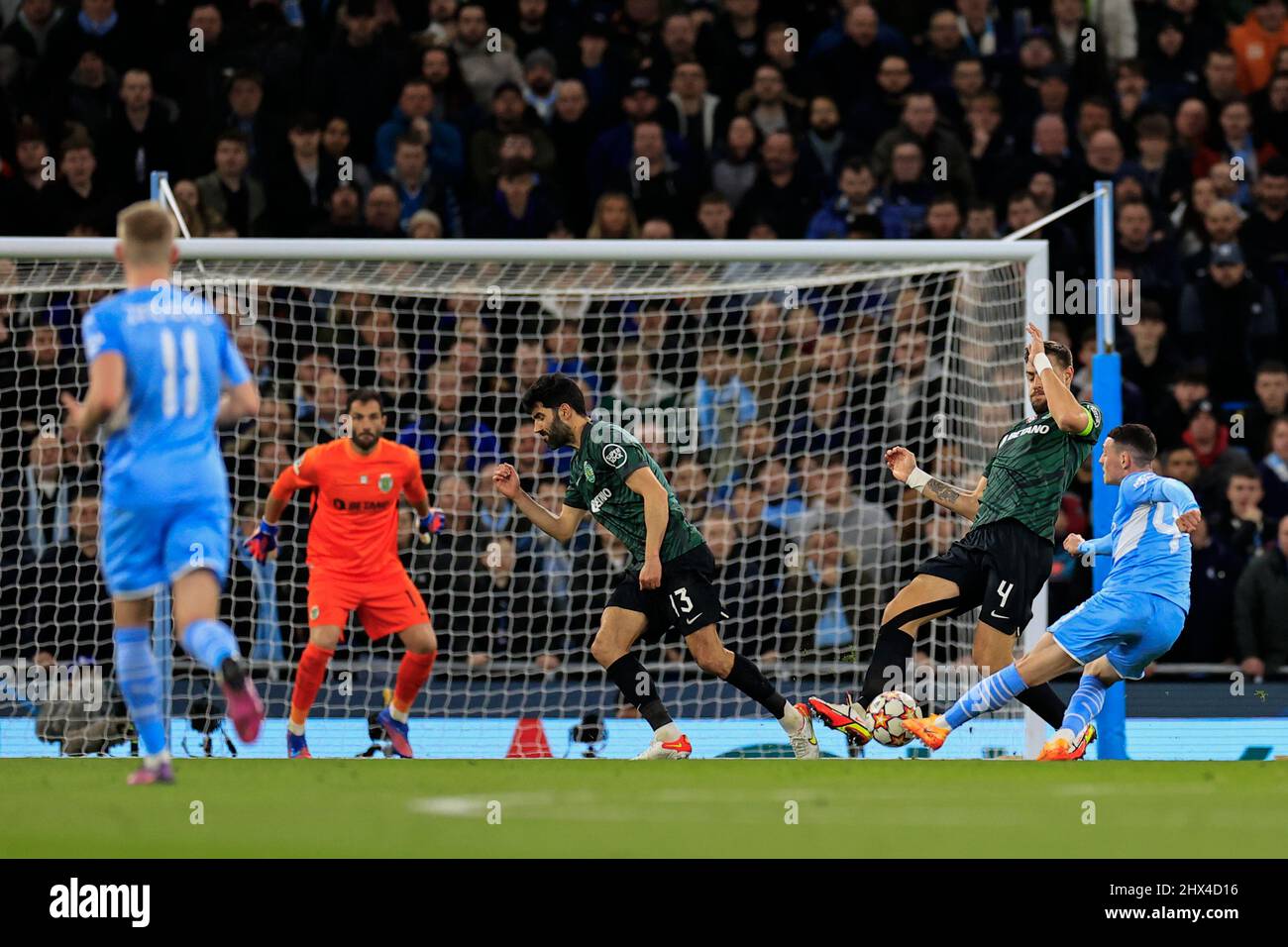 Phil Foden #47 of Manchester City has a shot on goal Stock Photo - Alamy
