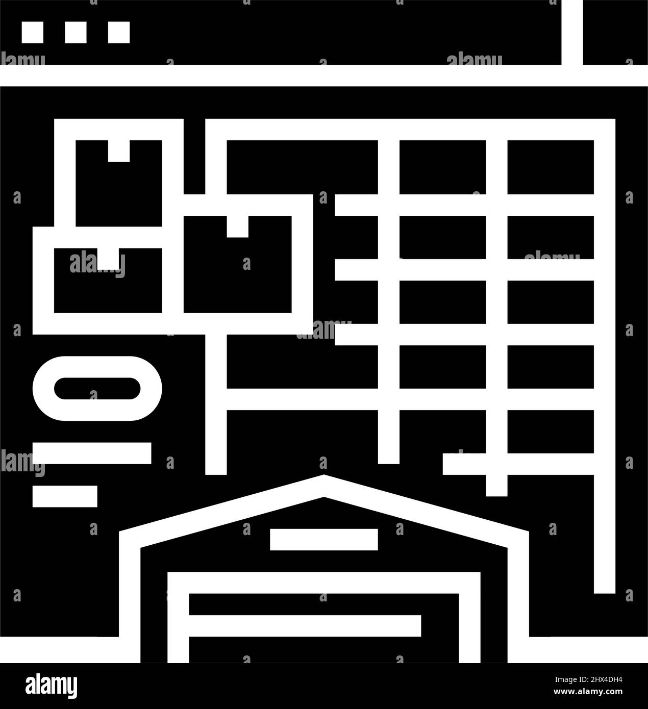 inventory value report glyph icon vector illustration Stock Vector ...